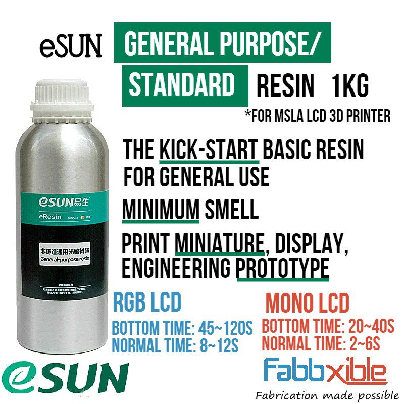 eSUN General Purpose Standard UV Photosensitive Resin 1kg for LCD 3D ...