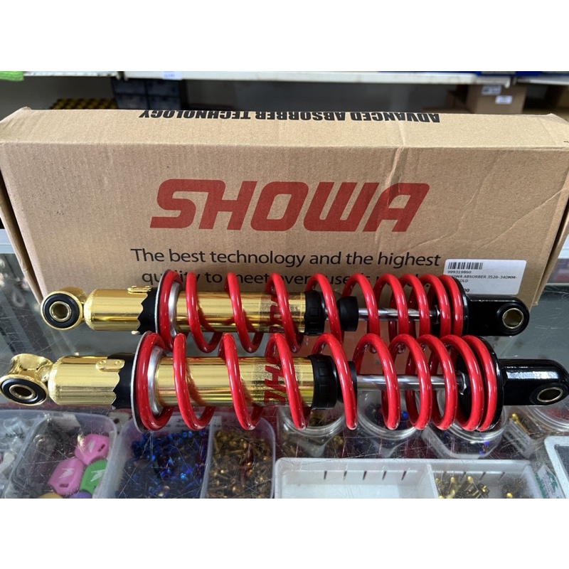 SHOWA ADJUSTABLE ABSORBER 320MM -(RED/GOLD) (BLACK/GOLD) | Shopee Malaysia