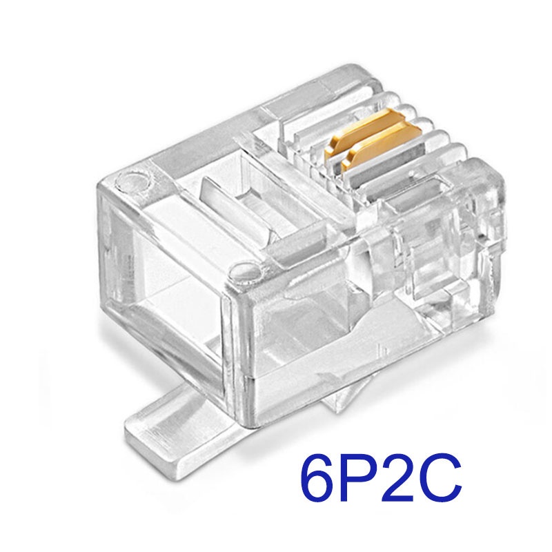 10PCS -100PCS High Quality RJ11 6P2C Crystal Head Modular Plug ...