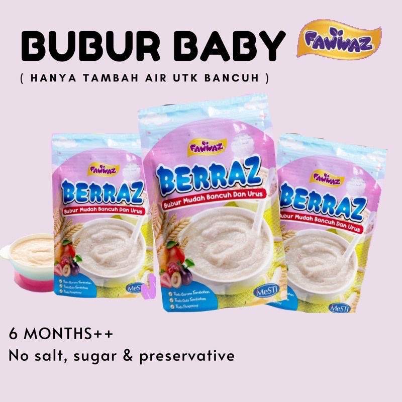 BUBUR BABY PURI BUAH DAN SAYUR BUBUR INSTANT WHITE RICE BROWN RICE ...