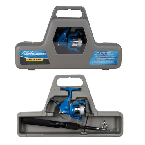 SHAKESPEARE fishing reel & rod TRAVEL MATE TELESCOPIC SPINNING COMBOS ...