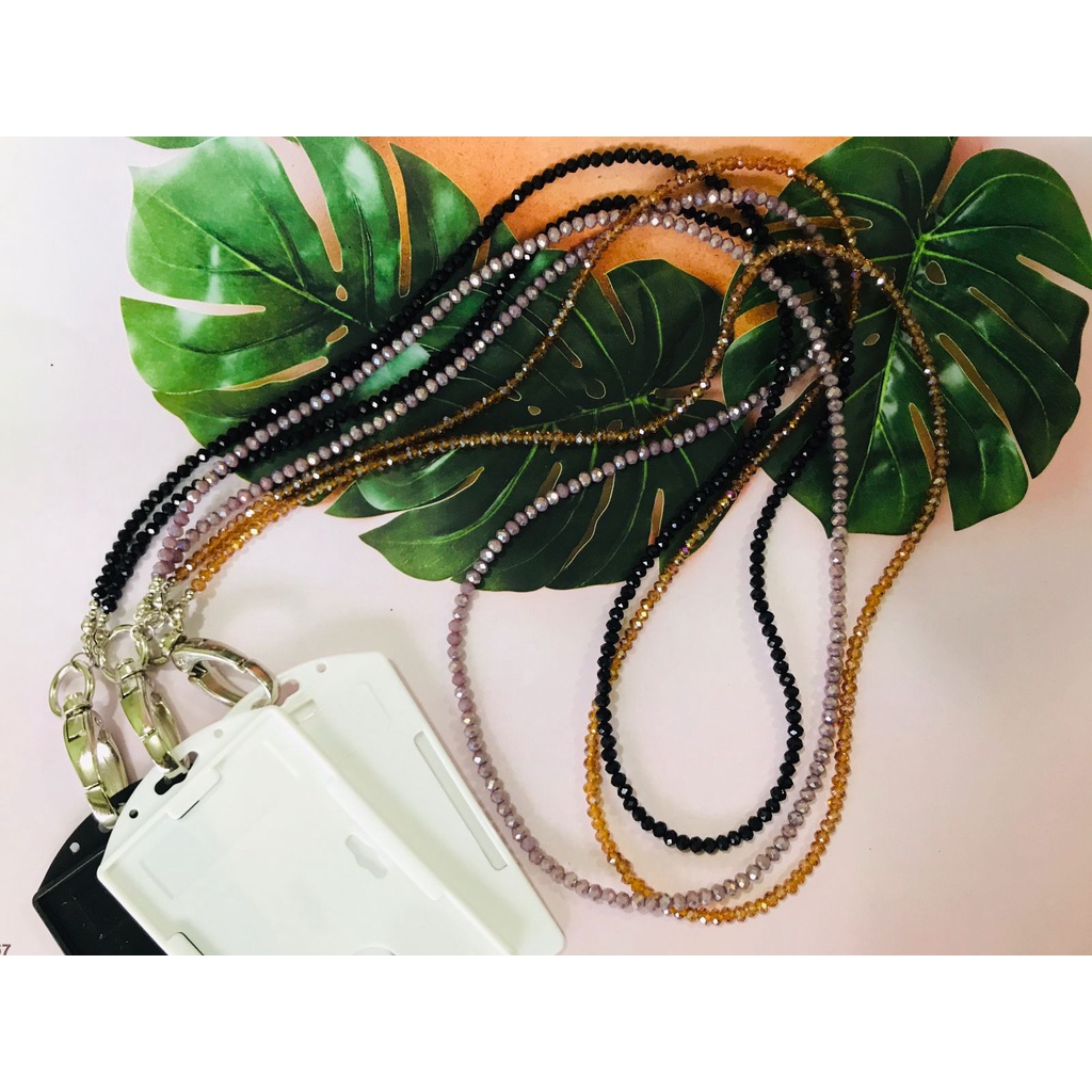 Czech Crystal Name Tag Employee ID Card Necklace Lanyard | Shopee Malaysia