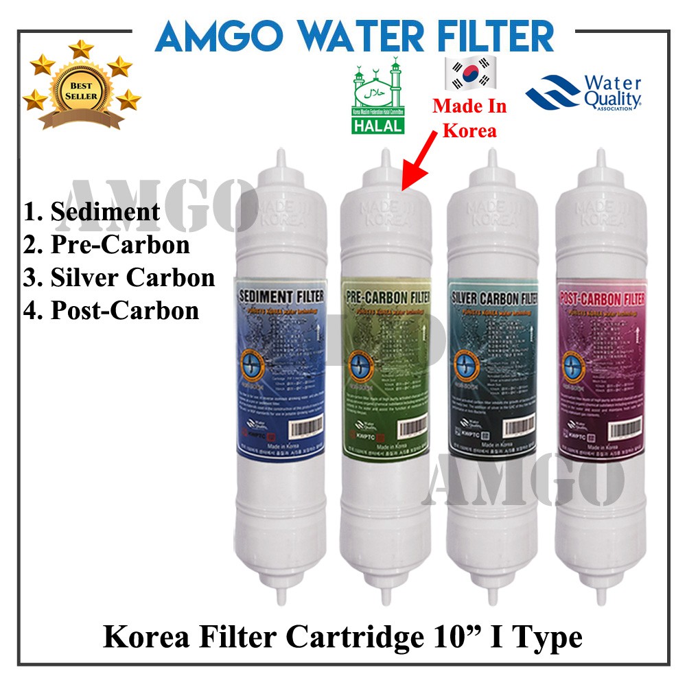 AMGO 10" Korea Halal Cartridge I Type Water Filter Metro , Core, Elken ...
