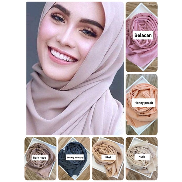 [🔥MALAYSIA READY STOCK 🔥] ( BUY 1 FREE 1 GIFT) SHAWL KEKNIS PLAIN BASIC ...