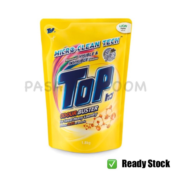 TOP Concentrated Liquid Detergent - Odour Buster (REFFIL - 1.8kg ...