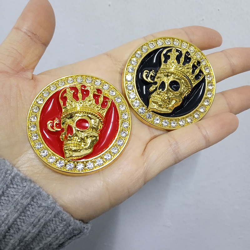 1pc Metal King Skull Monarch Emperor Emblem Gold Black Red 3D Car ... 1pc Metal King Skull Monarch Emperor Emblem Gold Black Red 3D Car ...