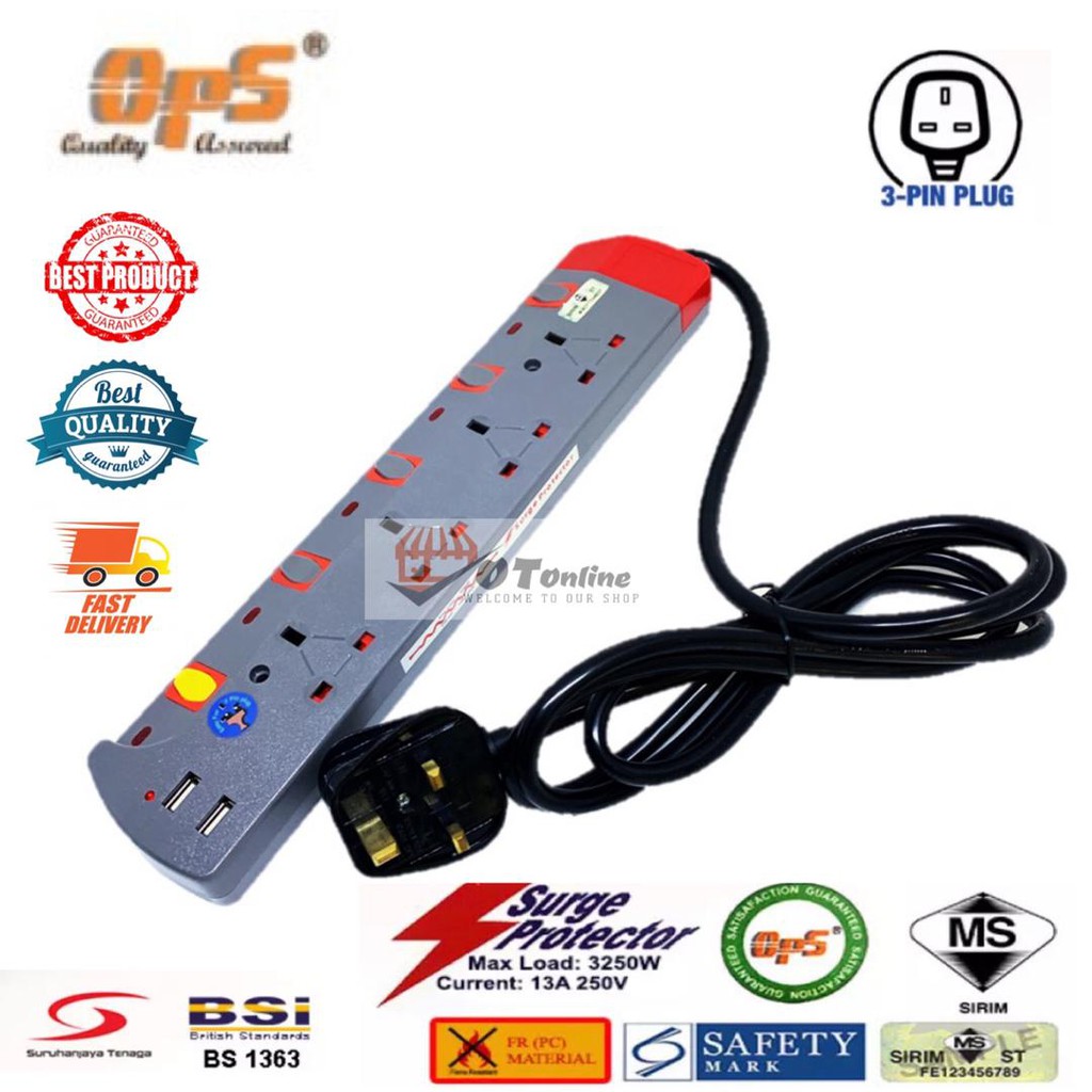 Ready Stock! 2 way USB with Extension Socket/ Plug/ Adapter/ Cord ...