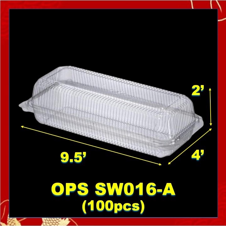 (READY STOCK) SW016 Plastic Tray Bakery Disposable Plastic Clear Food ...