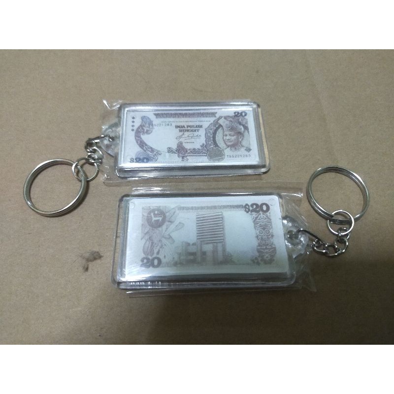 Keychain banknote money Duit Malaysia RM1 RM2 RM5 RM10 RM20 RM50 RM100 ...