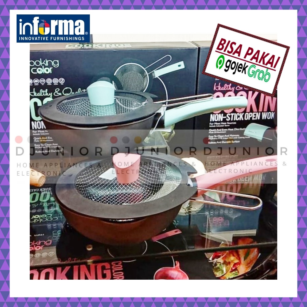 Informa - KIRBY WOKPAN WOK PAN WITH STRAINER / POTATO FRYING PAN WITH ...