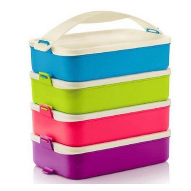 (Ready Stock) Click To Go Set 900ml Tupperware (1 set - 4) | Shopee ...