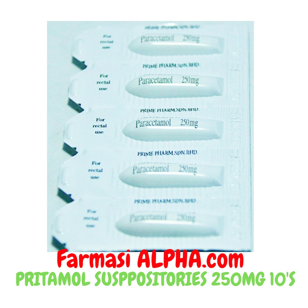 Pritamol Suppositories 250mg 5's | Shopee Malaysia