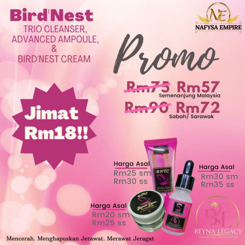 Beyna Legacy - Birdnest Cream (BNC) + Birdnest Advance Ampoule (BNAA ...
