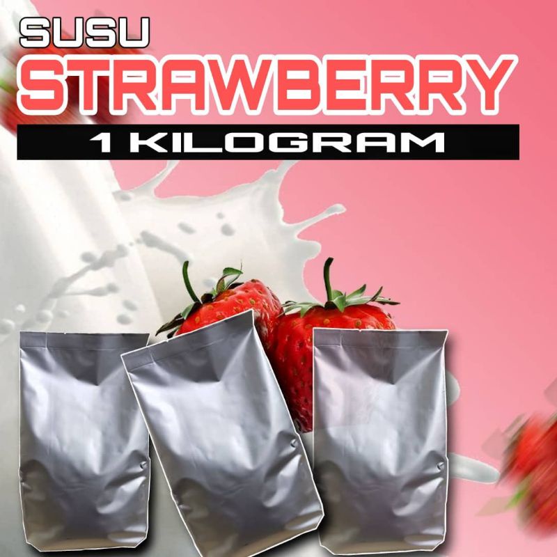 susu strawberry direct kilang 1 kg | Shopee Malaysia