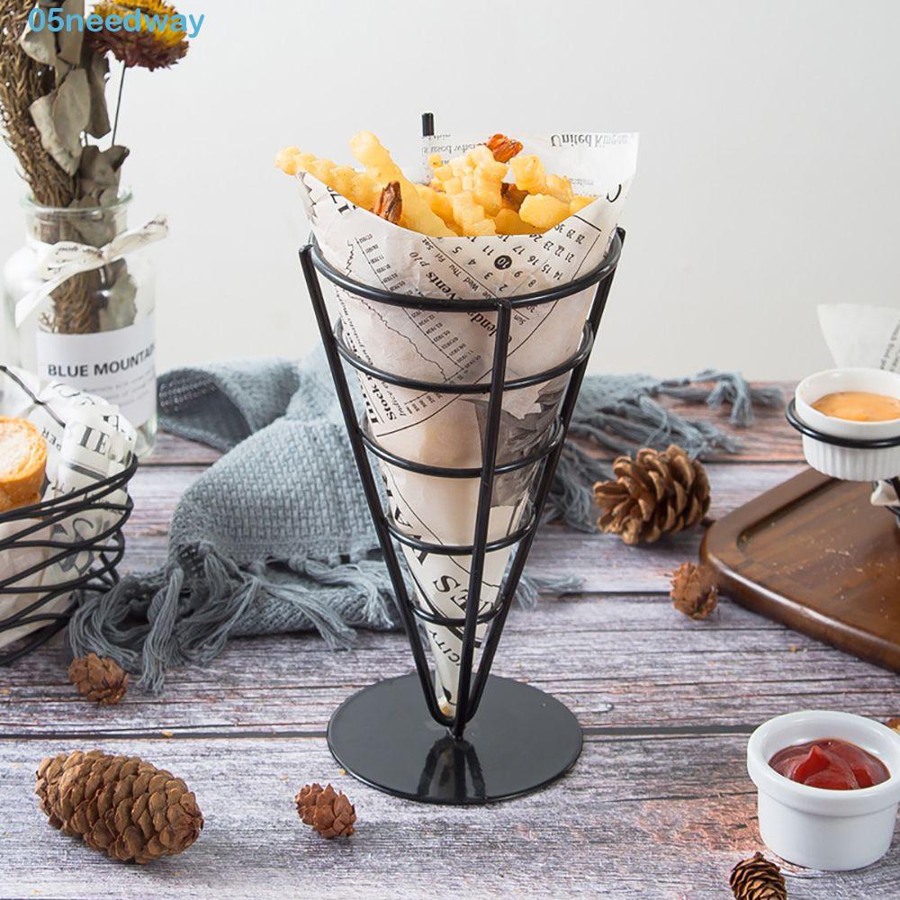 NEEDWAY French Fries Rack Cone Stainless Steel Cafe Bar Snack Rack ...