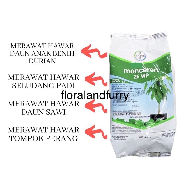 500G Monceren 25 wp Pencycuron 25wp Bayer Fungicide Racun Kulat Pokok ...