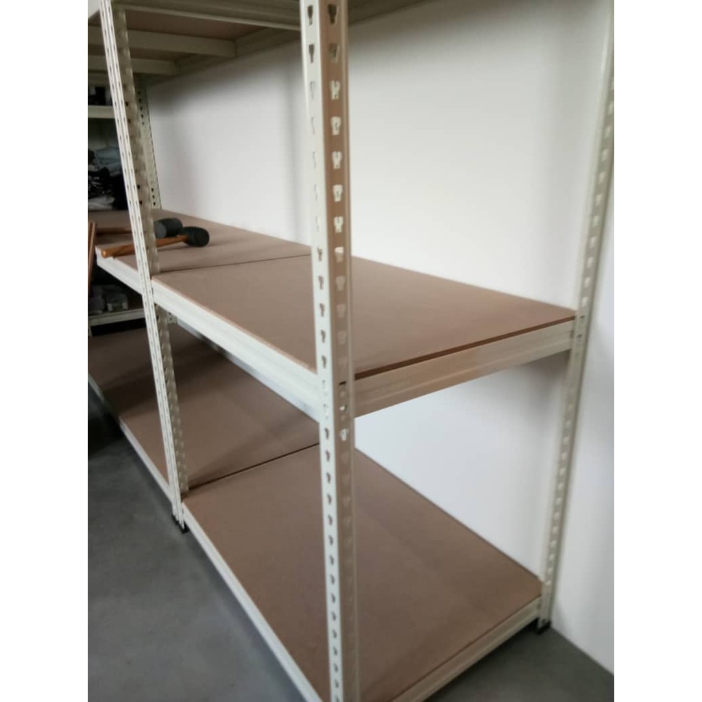 BOLTLESS RACK - 4 LEVELS - Series Heavy Duty - Beige White | Shopee Malaysia