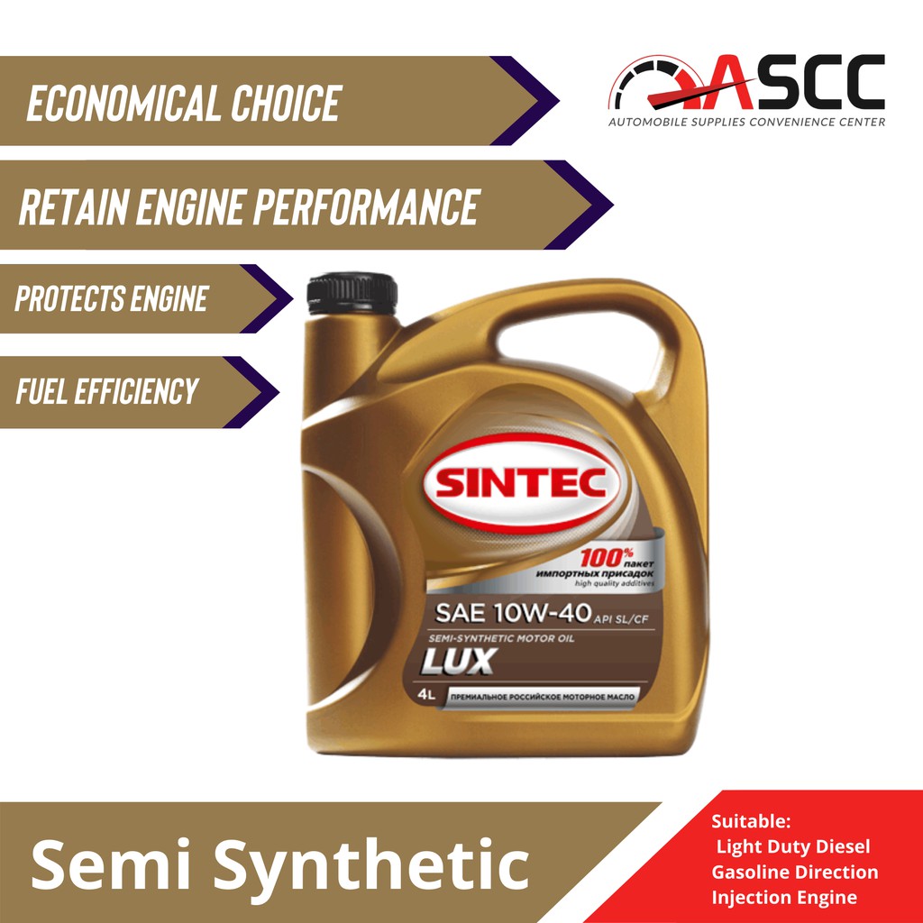SINTEC SAE 10W-40 Semi Synthetic Engine Oil | Shopee Malaysia