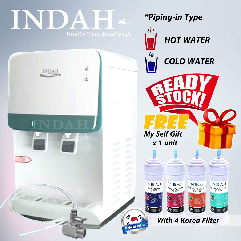 INDAH Mild Alkaline Water Dispenser Hot & Cold Model: DS-41 With 4 ...