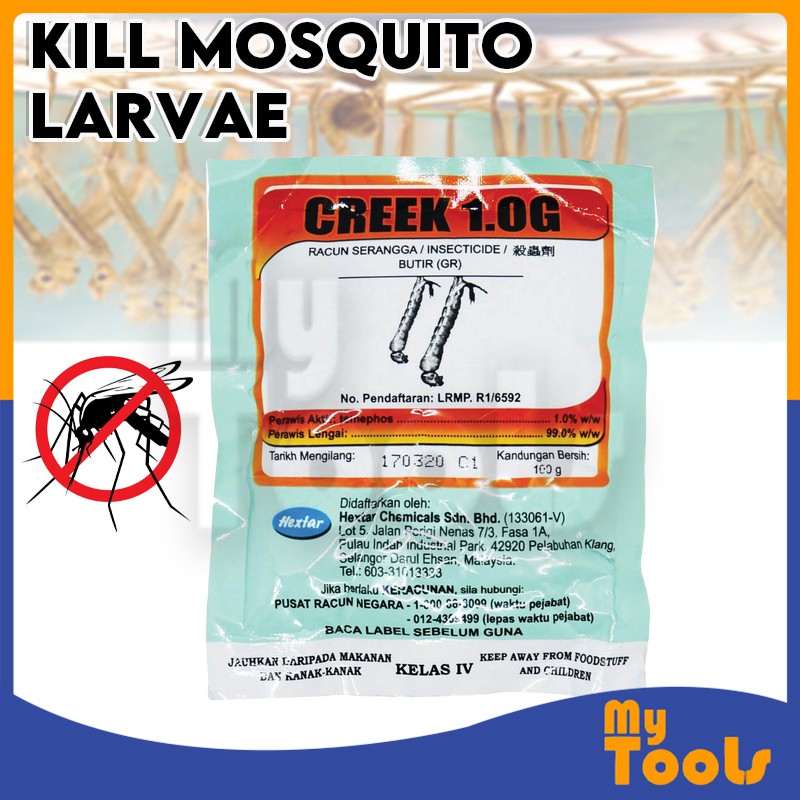 CREEK 1.0G ABATE (100G) INSECTICIDE RACUN SERANGGA FOR MOSQUITO NYAMUK ...