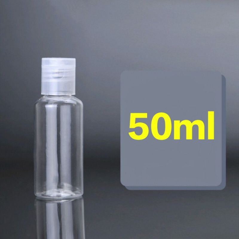 Flip Cap Transparent Bottle 50ml PET Empty Bottle 50ml PET Plastic ...