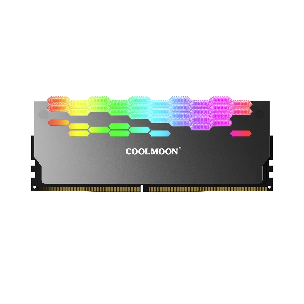Coolmoon CM-RA2 ARGB Memory RAM Cooler DDR Heatsink DIY PC Game MOD DDR3 DDR4 RGB Memory Cooling ...
