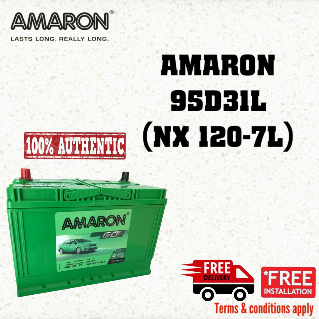 Amaron 95D31L (NX120-7L) | Car Battery DIESEL | Bateri Kereta | Santafe, Hilux, Land Cruiser ...