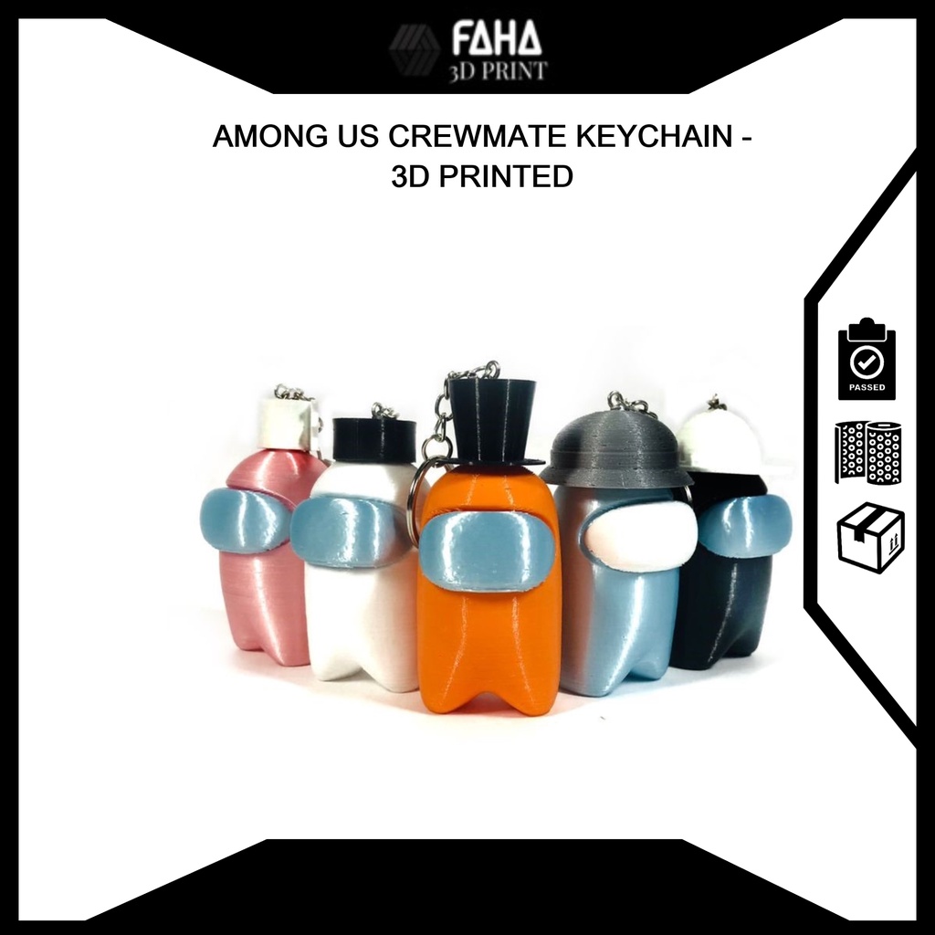 3D Printed Among Us Keychain Crewmate (Version 1) | Shopee Malaysia
