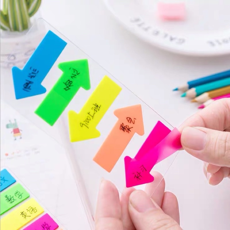 100 Sheets Arrow Colourful Index Tabs Flags Adhesive Memo Sticky Note ...