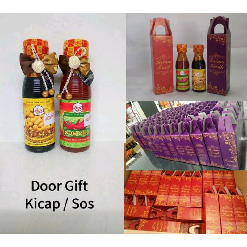 KICAP & SOS CILI HAJI (50 pcs pek mini doorgift) + Kotak Doorgift ...