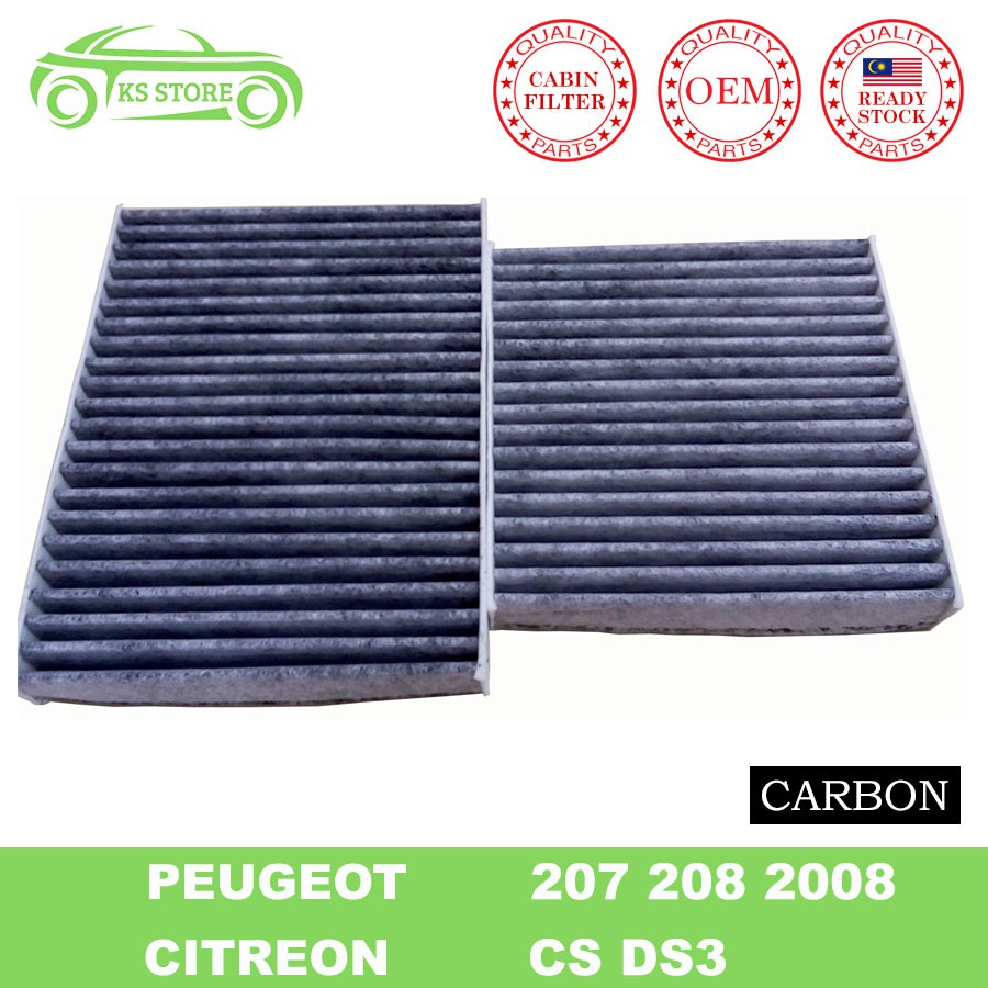 Peugeot 208 2008 207 Citreon C3 DS3 Carbon Cabin Air Filter | Shopee ...