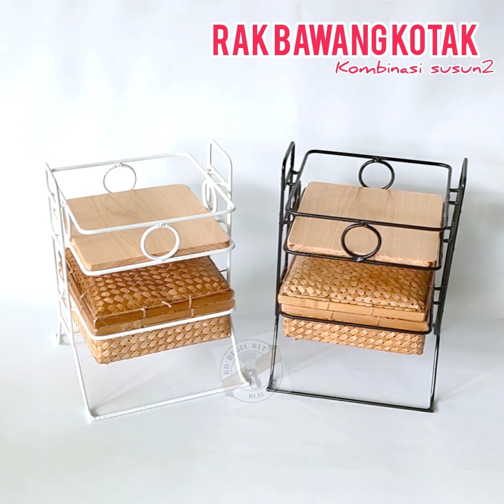 Onion rack combination box stack 2 | Multi-purpose kitchen spice rack ...