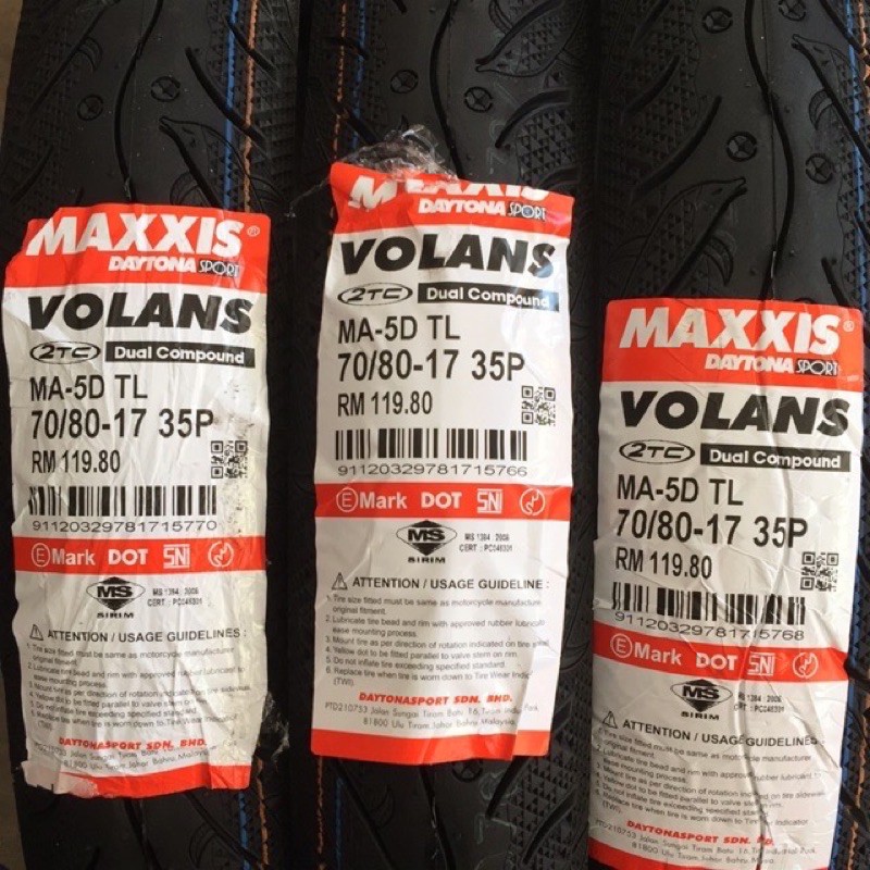 🔥BIG SALES🔥 [100% Original] TAYAR TYRE MAXXIS VOLANS MA5D MA-5D ...