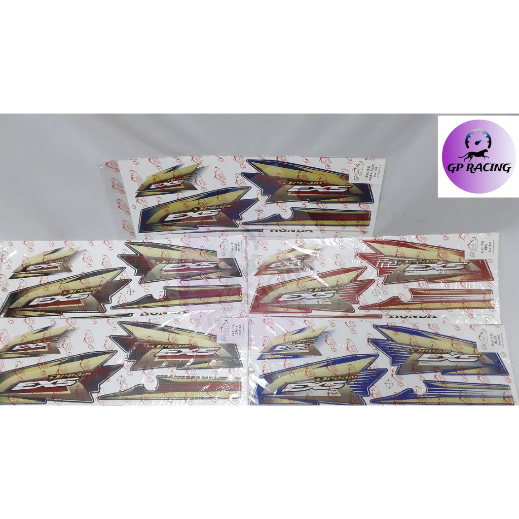 Honda EX5 Dream Sticker (15) Set BlackPurple/ Red/ Blue/ Green/ Grey ...