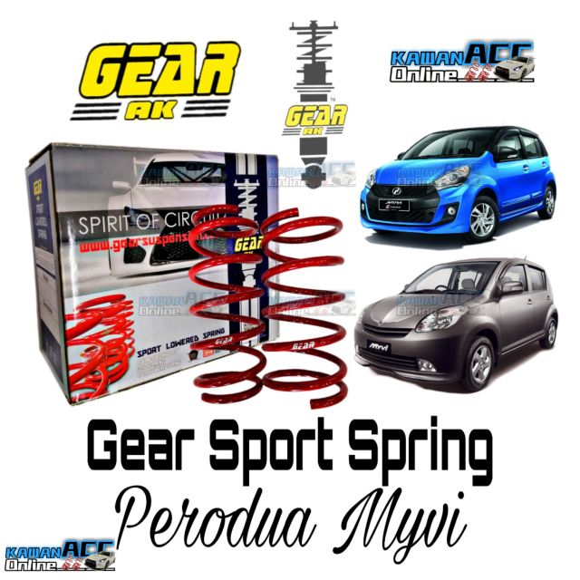 Gear Suspension Sport Spring Lowered Spring Perodua Myvi / Lagi Best ...