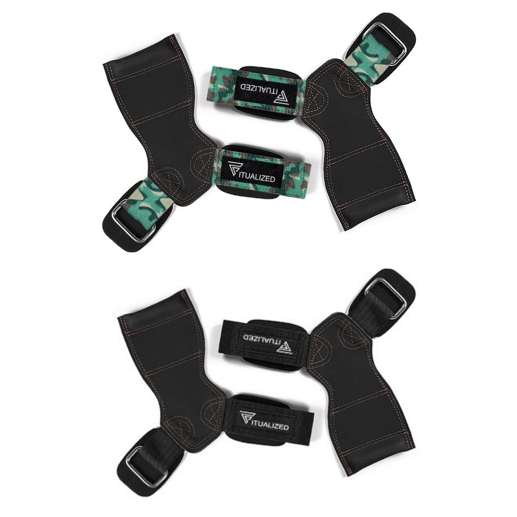 FITUALIZED Versa Grips for PRO - Weight Lifting Powerlifting Deadlifts ...