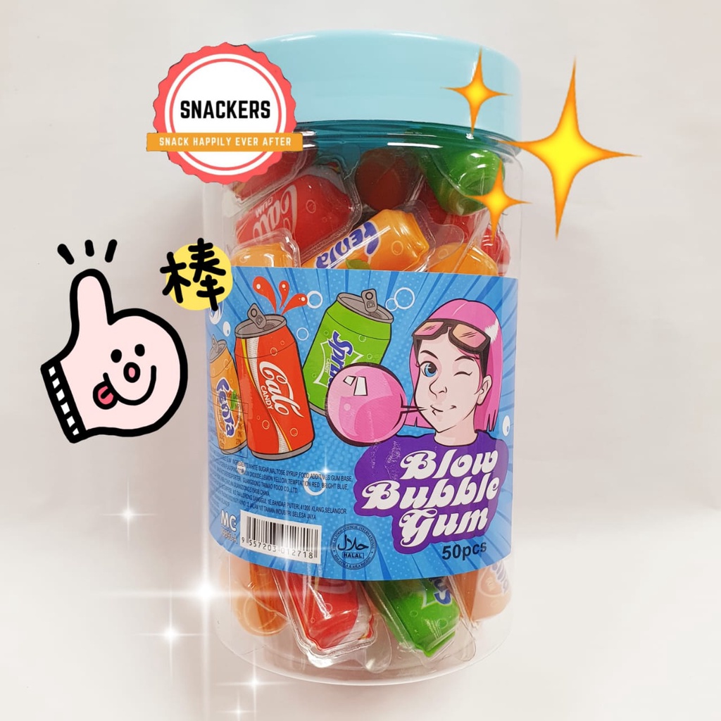 🔥HOT ITEM🔥 12Pcs / 50Pcs 爆浆口香糖Blow Bubble Gum Design Cola / Fanta ...