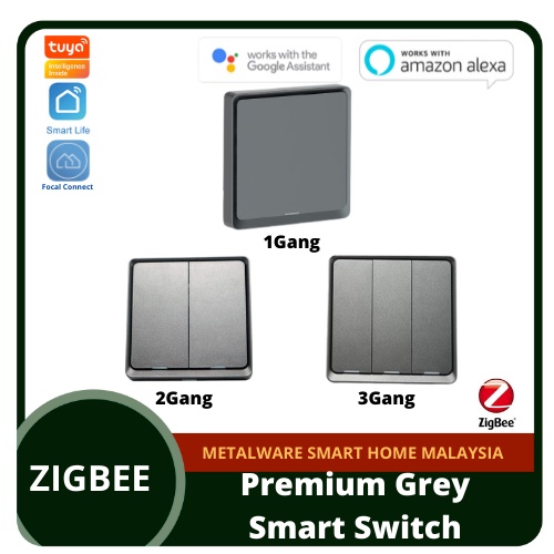 [TUYA] Premium Mechanical Smart Zigbee Switch in Grey Colour (Limited ...