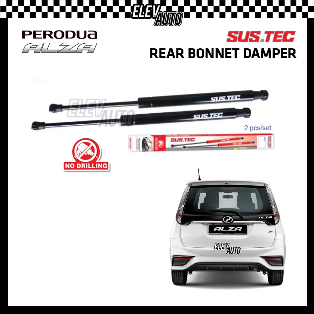 Perodua Alza SUSTEC Rear Bonnet Damper Easy Hood Lift Gas Suspension ...