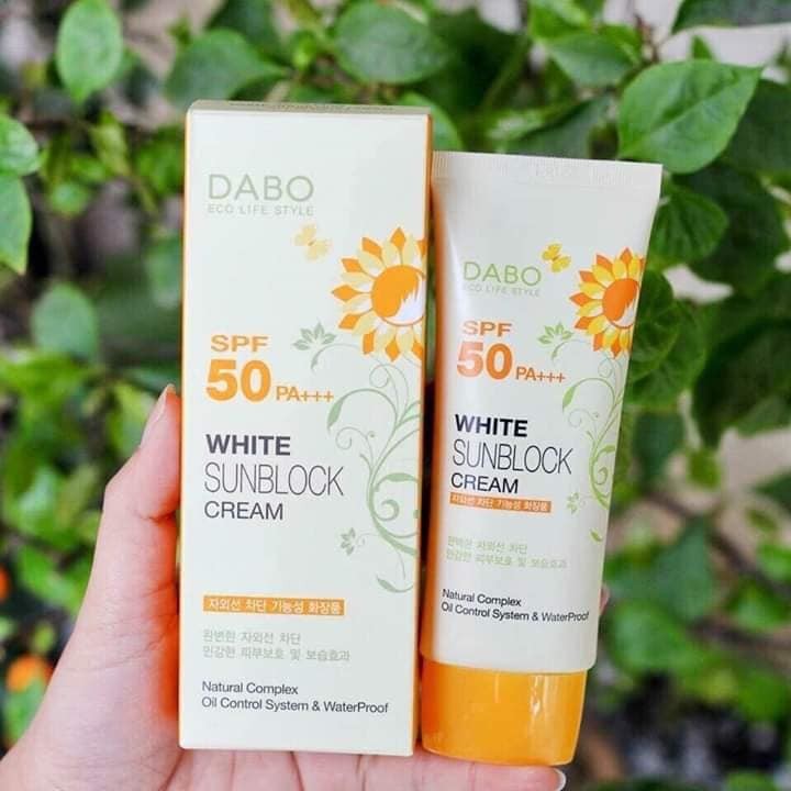 Dabo White Sunblock Cream SPF50 PA + + + Korea 70ml | Shopee Malaysia