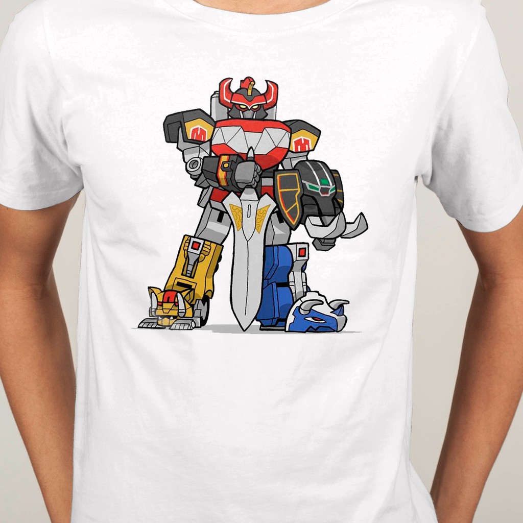 POWER RANGER mighty morphin RED RANGER MEGAZORD TURBO Short Sleeve ...