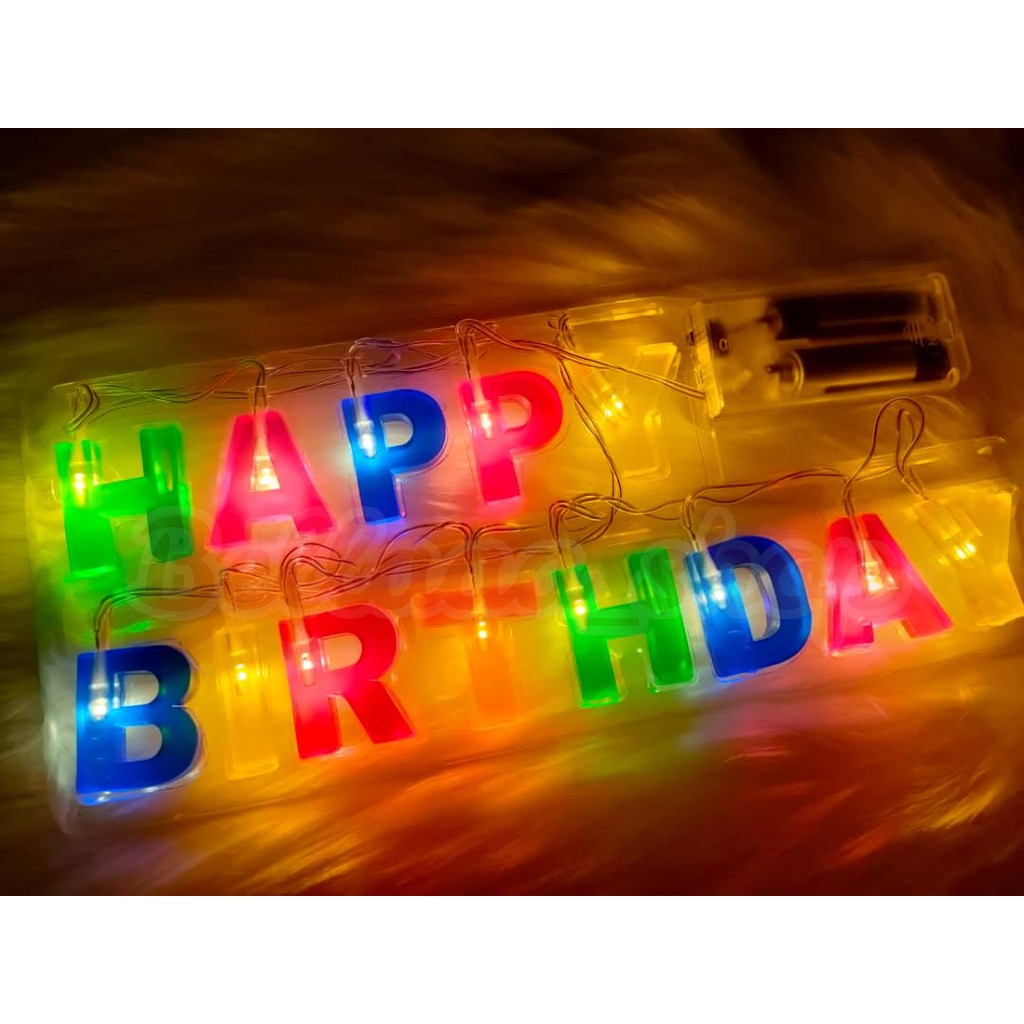 Happy Birthday Led Lights (Include Battery) | Shopee Malaysia