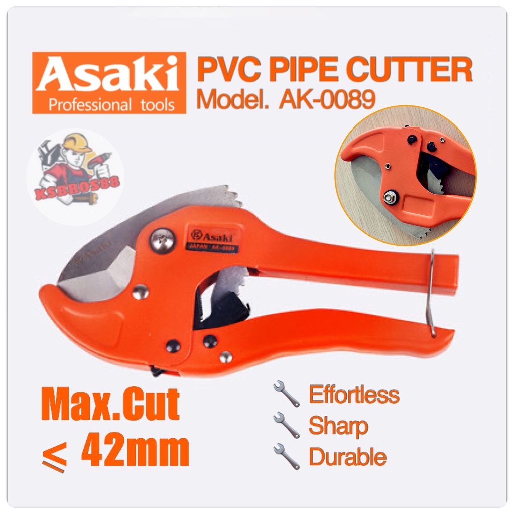 ASAKI 42mm AK-0089 HEAVY DUTY PVC PIPE CUTTER | Shopee Malaysia