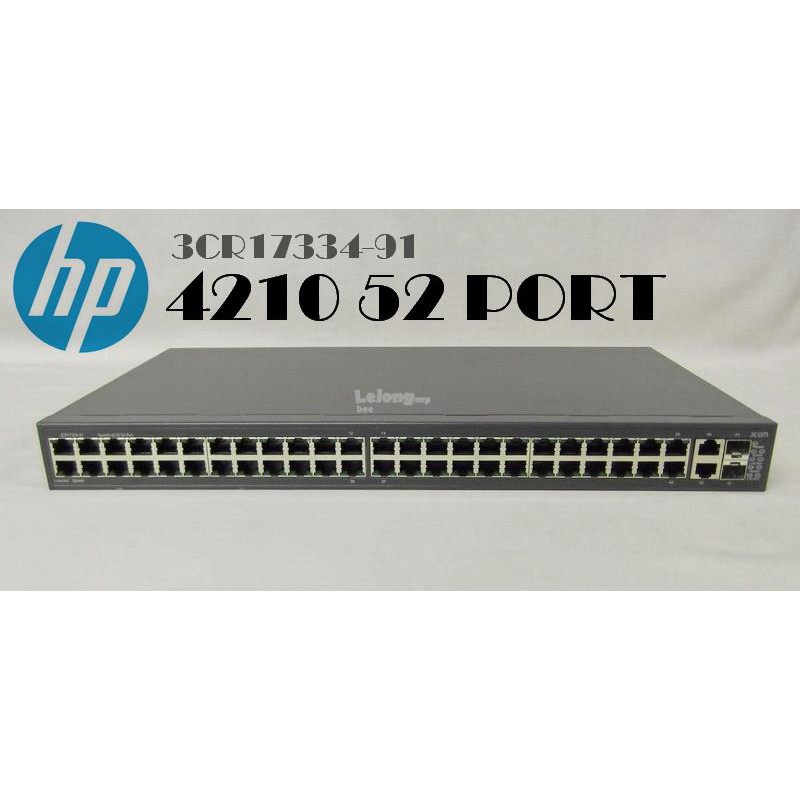 HP 3com 4210 52 PORT Managed Ethernet Switch ( 3CR17334-91 ) | Shopee ...