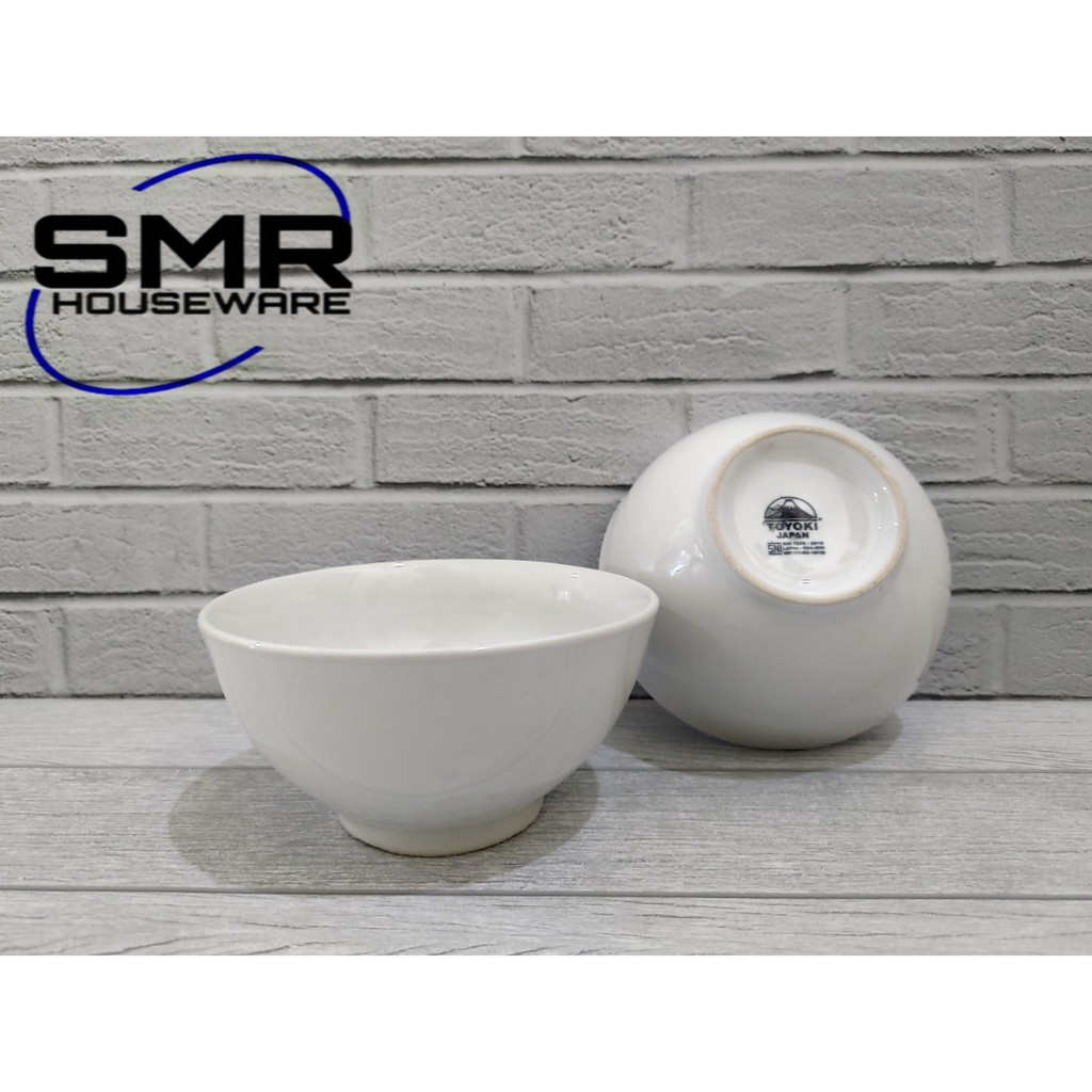 (Get 6 PCS) MANGKOK SUP | SMALL MANGKOK TOYOKI 5 INCH | PLAIN WHITE ...
