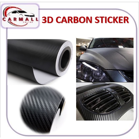 3D Carbon Fiber Film Wrap Carbon Sticker Car Sticker Sheet (AIR FREE ...