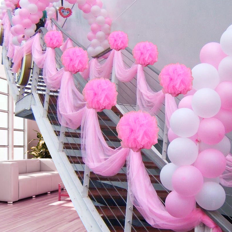 10M Wedding Tulle Clear White Polyester Organza Fabric Curtain Arch ...