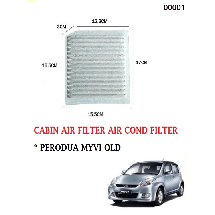 CABIN AIR FILTER PERODUA MYVI OLD | Shopee Malaysia