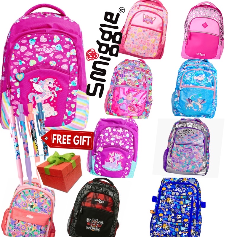 Smiggle Backpack 100% Original Express Wander Fave Explore Flashy Far ...