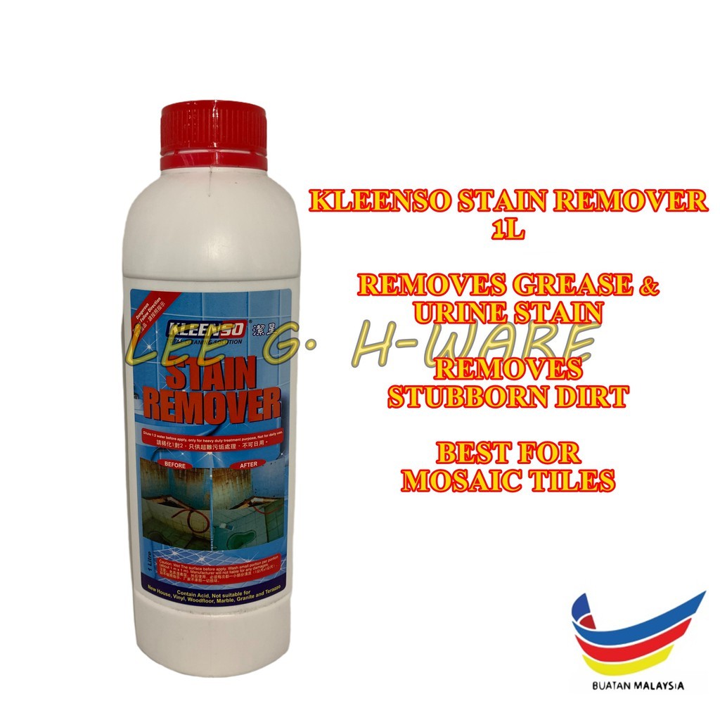 KLEENSO 1L Concentrated Stain Remover Mosaic and Toilet Tiles Stain ...